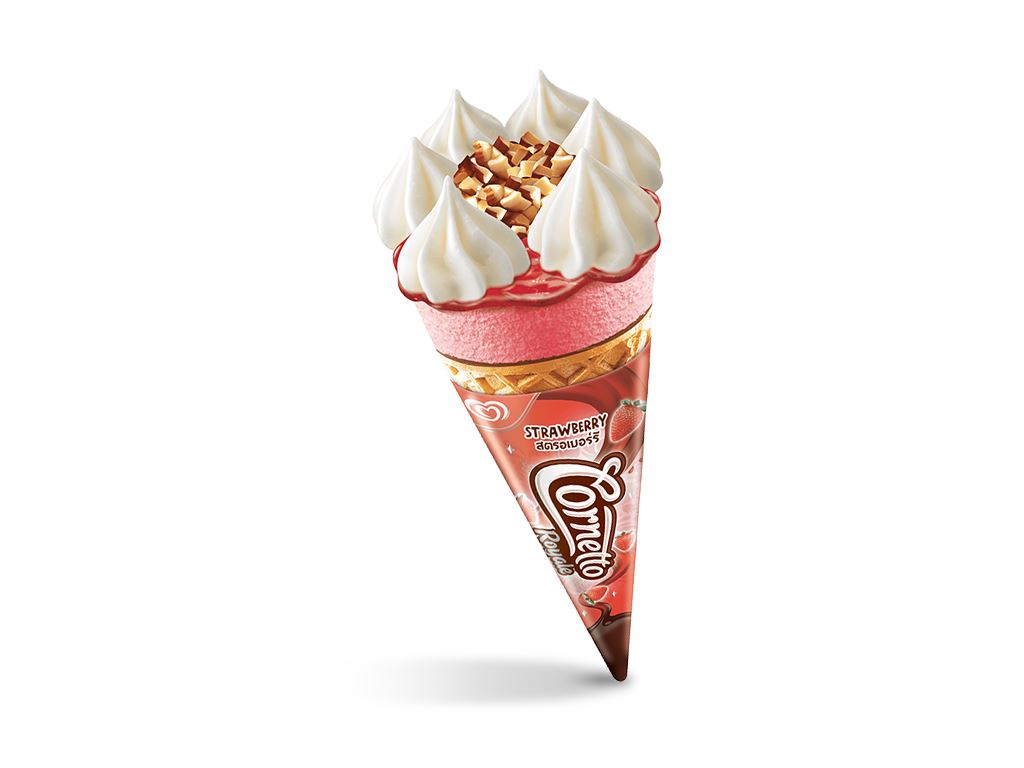 Kem cây Cornetto dâu hạnh nhân 88g giá tốt tại Bách hoá XANH