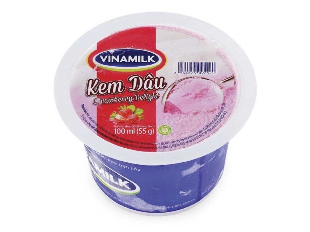 Kem vị dâu Vinamilk hộp 100ml giá tốt tại Bách hoá XANH