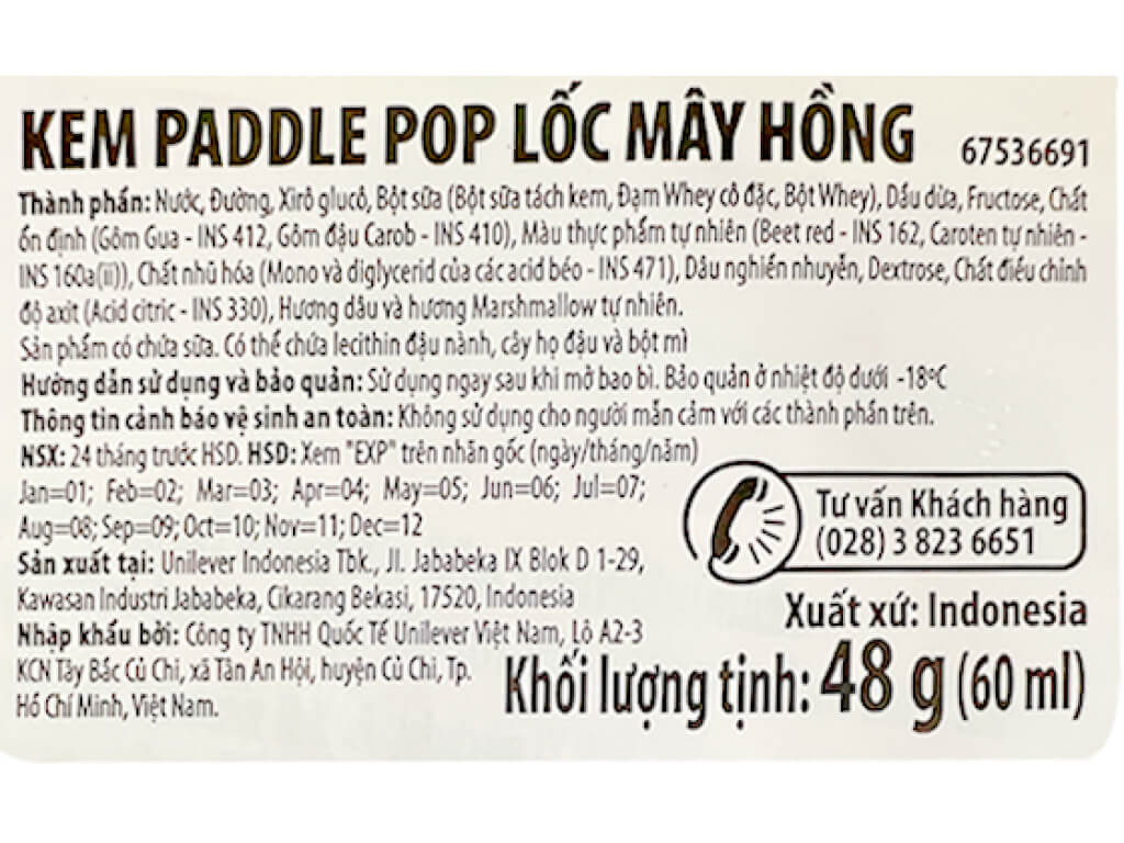 Kem Paddle Pop lốc mây hồng 48g giá tốt tại Bách hoá XANH