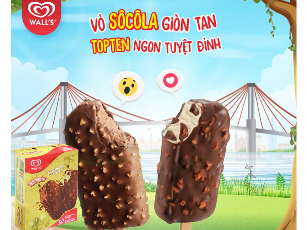 Kem que vani socola Wall's Topten 285g tại Bách hoá XANH