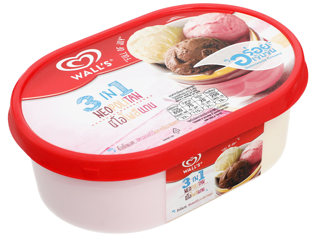 Kem socola vani dâu Wall's 3in1 Neo 390g tại Bách hoá XANH