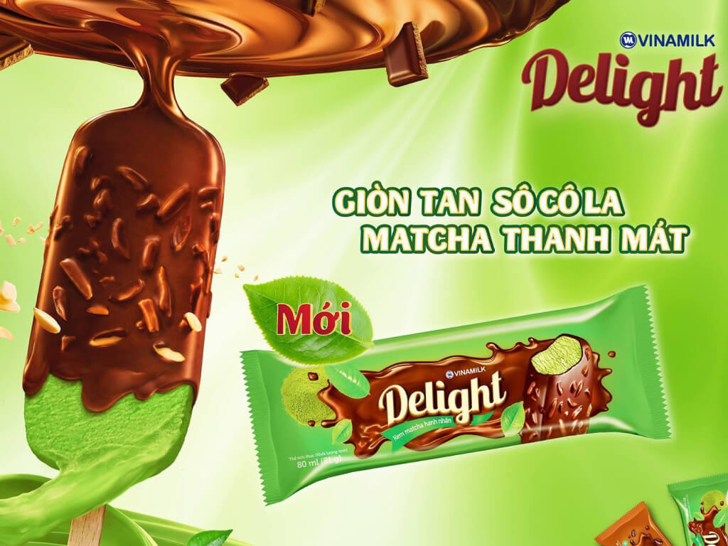 Kem que matcha hạnh nhân Vinamilk Delight 80ml-Bách hoá XANH