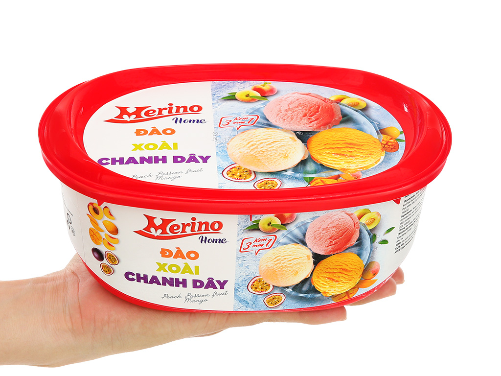 Kem đào xoài chanh dây Merino hộp 465g tại Bách hoá XANH