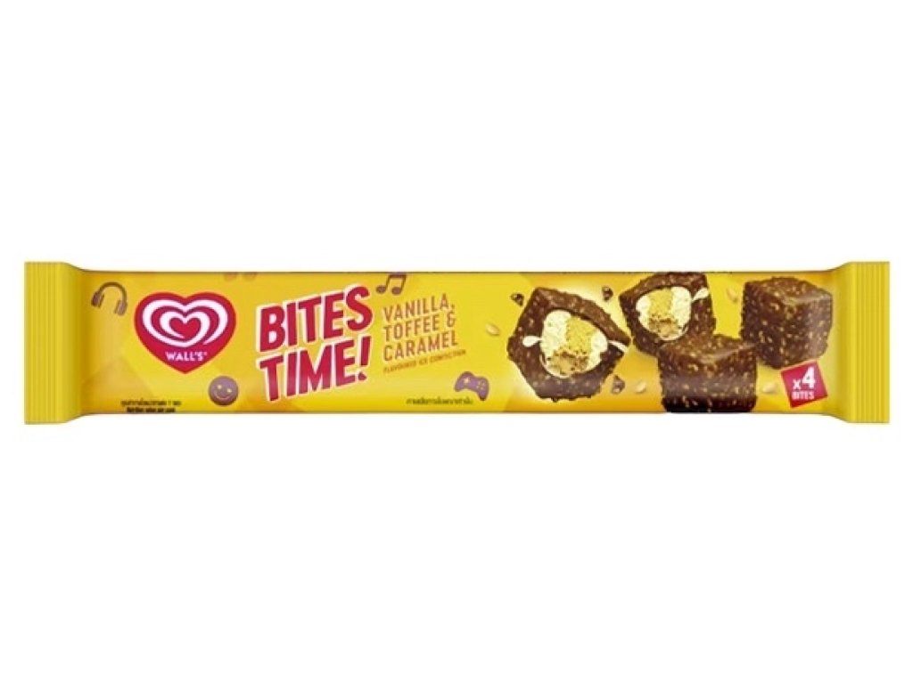 Kem vanila & caramel Wall's Bites Time 60g