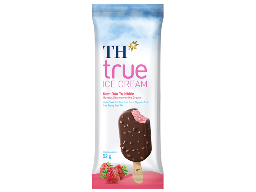 Kem dâu TH True Ice Cream cây 52g giá tốt tại Bách hoá XANH