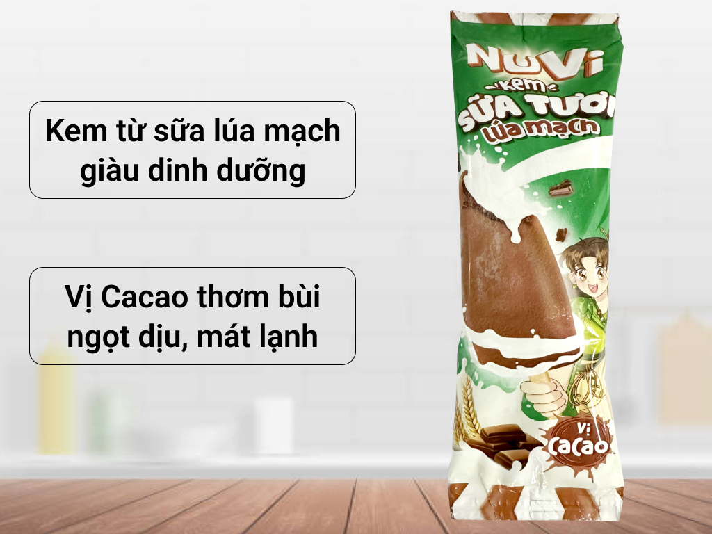 Kem sữa tươi cacao lúa mạch Nuvi cây 44g tại Bách hoá XANH