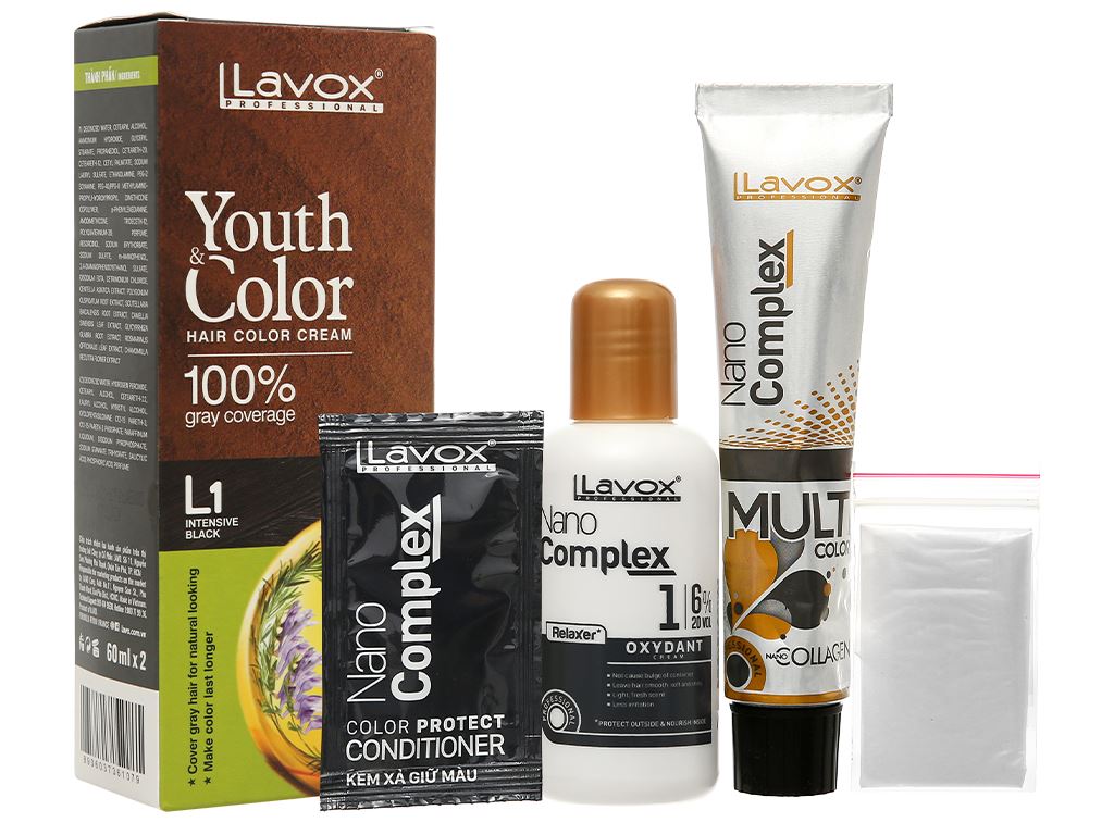 Nhuộm phủ bạc Lavox L1 đen tuyền giá tốt tại Bách hoá XANH