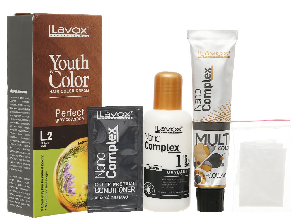 Nhuộm phủ bạc tóc Lavox L2 màu đen giá tốt tại Bách hoá XANH