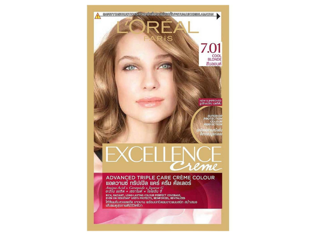 Nhuộm tóc phủ bạc L'Oreal #7.01 vàng sáng tại Bách hóa XANH