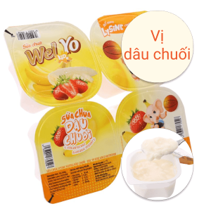4 hộp sữa chua dâu chuối 80g giá tốt tại Bách hoá XANH