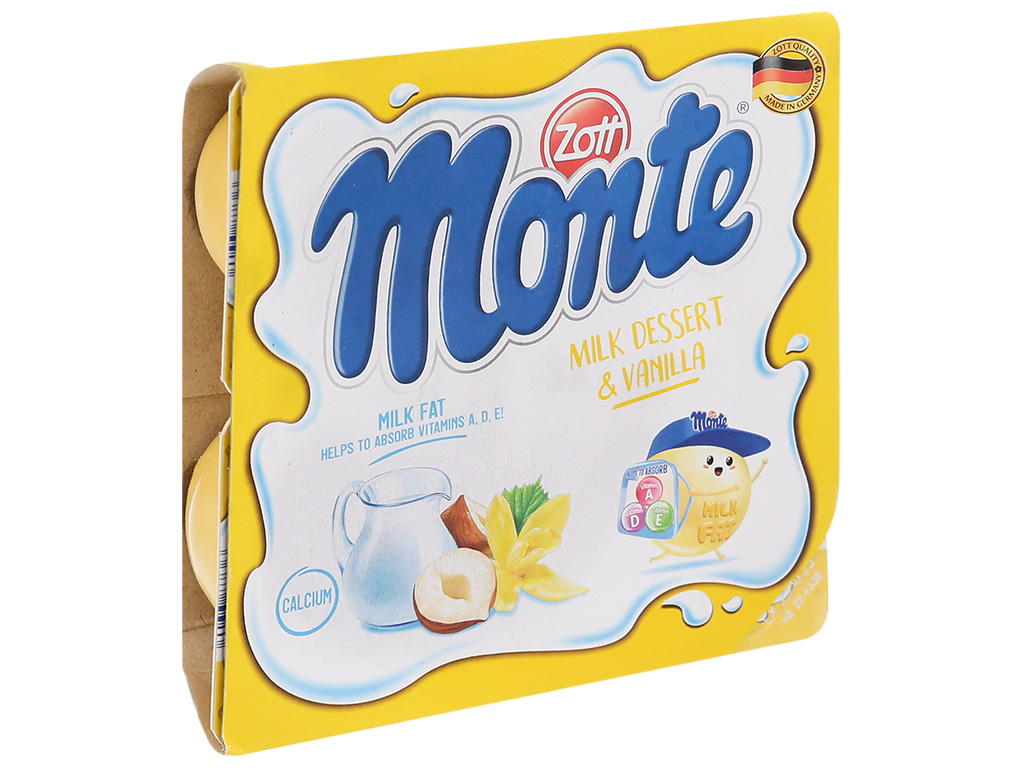 Lốc 4 hộp váng sữa Monte vani 55g tại Bách hoá XANH