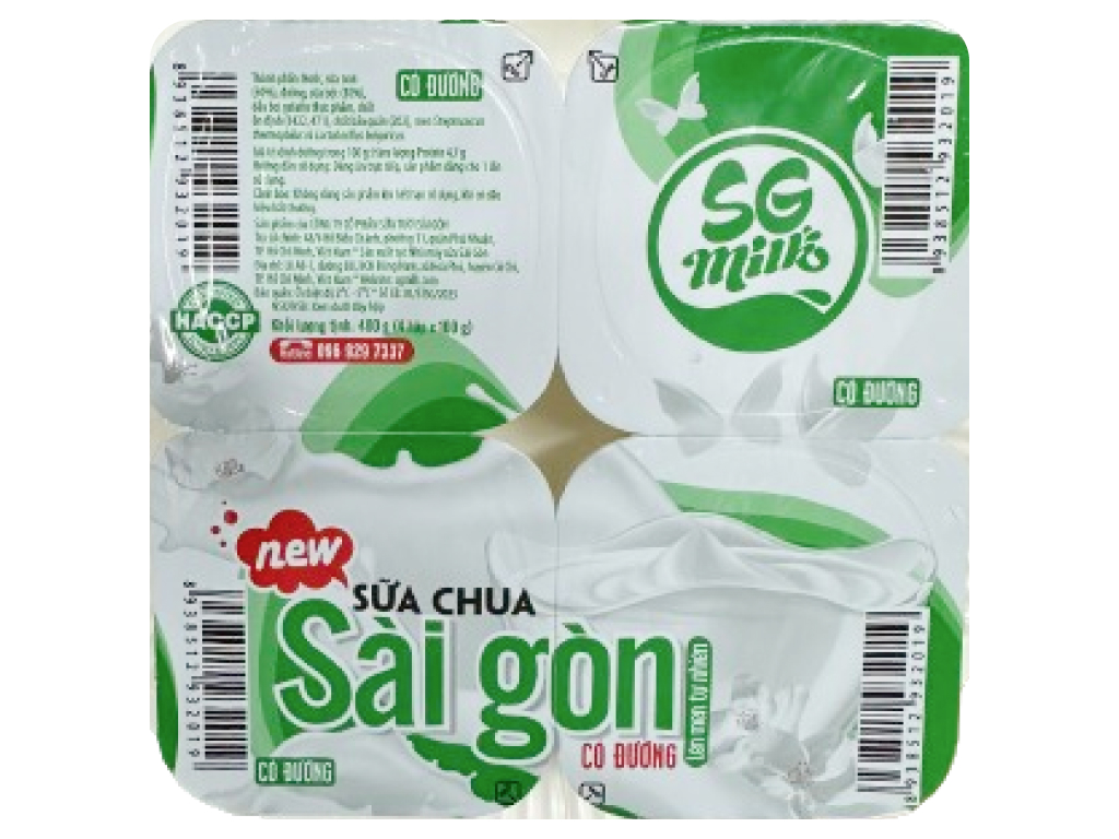 Sữa chua ăn có đường SG Milk hộp 100g