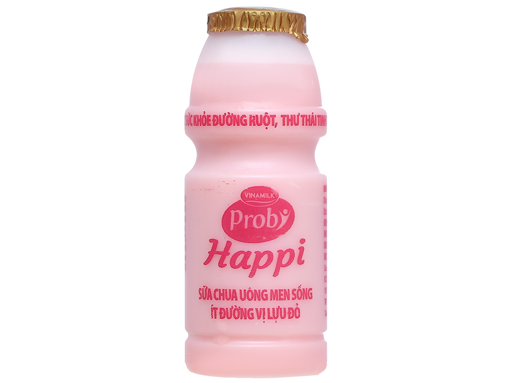 Thùng 24 chai sữa chua ít đường lựu Vinamilk Probi 130ml