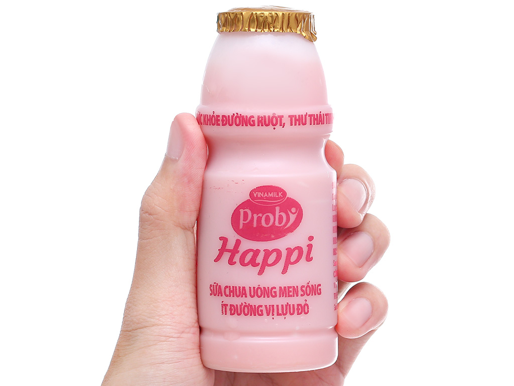 Thùng 24 chai sữa chua ít đường lựu Vinamilk Probi 130ml