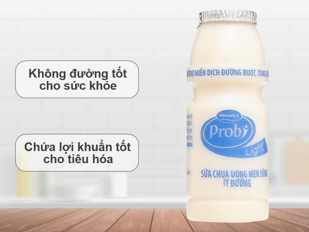 Thùng 24 chai sữa chua ít đường Vinamilk Probi 130ml