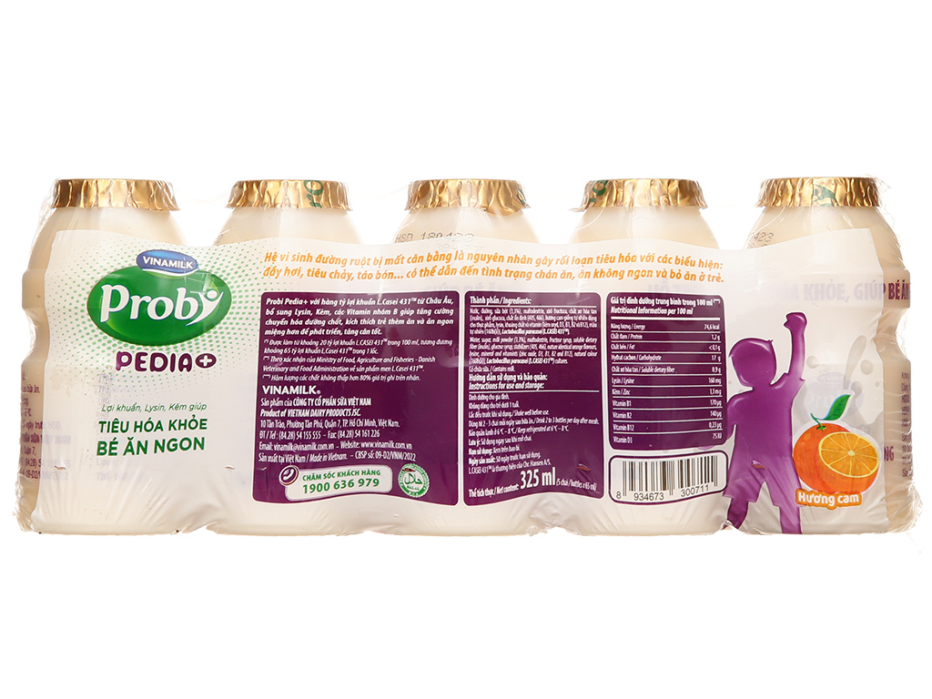 Thùng 50 chai sữa chua cam Vinamilk Probi 65ml