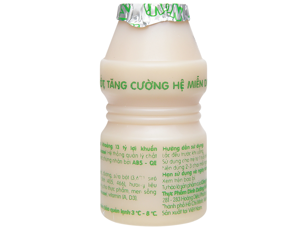 Sữa chua uống men sống có đường NutiFood chai 65ml