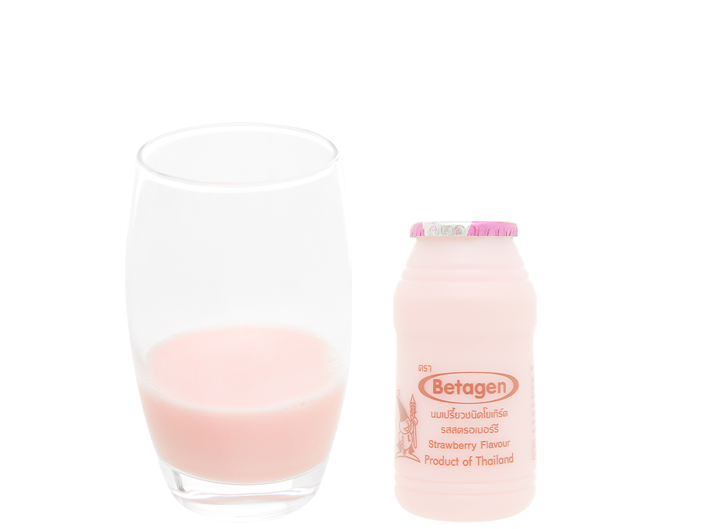 Sữa uống lên men hương dâu Betagen chai 85ml