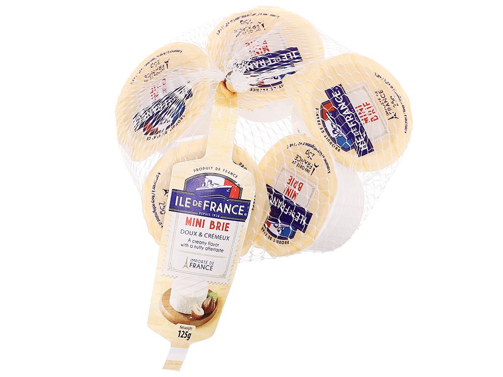 Phô mai Ile De France Mini Brie túi 125g (5 cái) tại Bách hoá XANH
