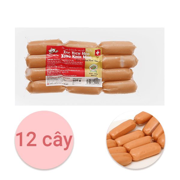 Xúc xích heo xông khói mini 200g giá tốt tại Bách hoá XANH