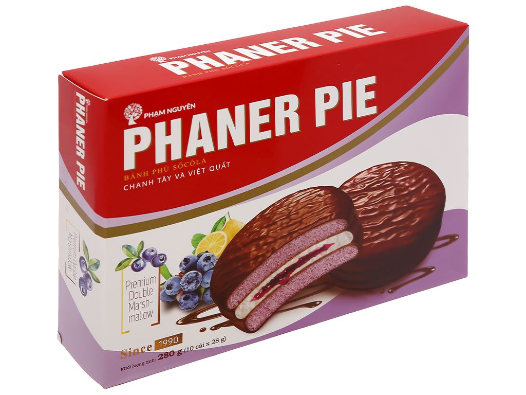 Bánh socola chanh, việt quất Phaner Pie 280g Bách hoá XANH