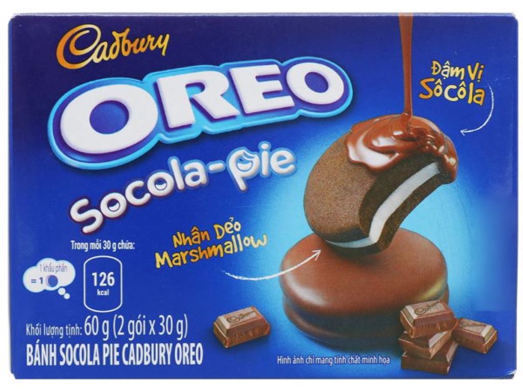 Bánh socola pie Oreo Cadbury hộp 60g tại Bách Hóa XANH
