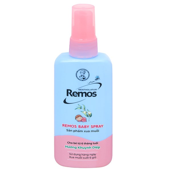 Xịt chống muỗi Remos Baby Spray hương khuynh diệp cho bé chai 70ml - 12 ...
