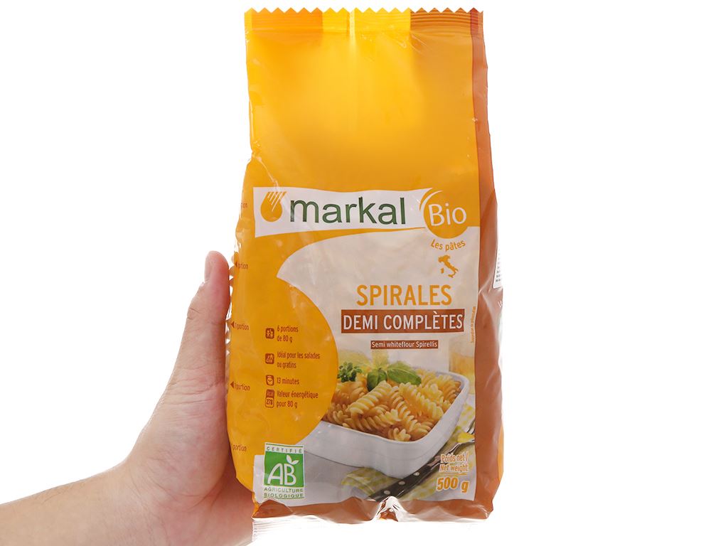 Mì xoắn bán lứt hữu cơ Markal gói 500g tại Bách hóa XANH