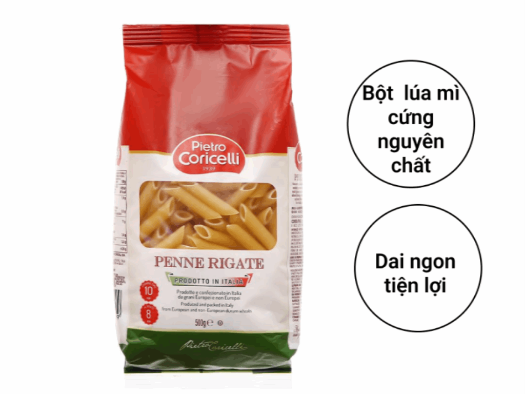 Nui Ý Penne Pietro Coricelli gói 500g tại Bách hóa XANH