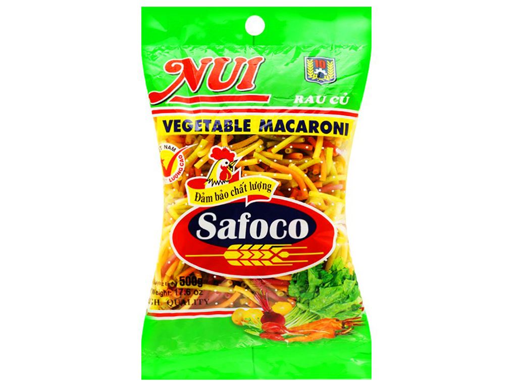 Nui rau củ ống nhỏ Safoco gói 500g giá tốt tại Bách hoá XANH