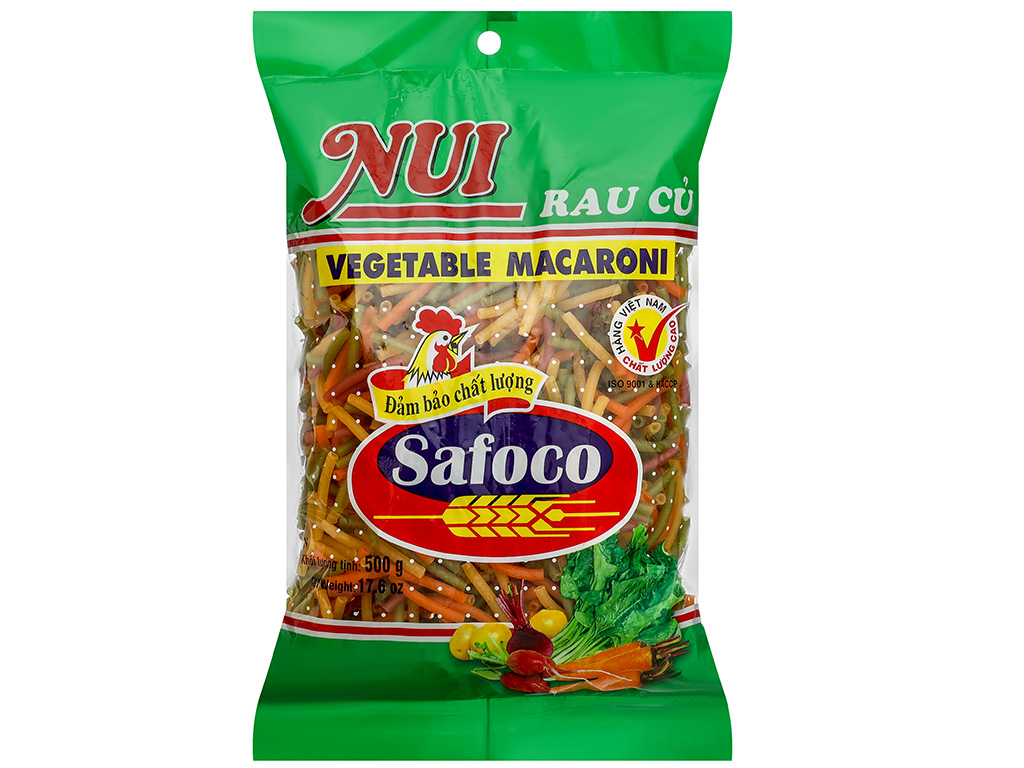 Nui rau củ ống nhỏ Safoco gói 500g giá tốt tại Bách hóa XANH