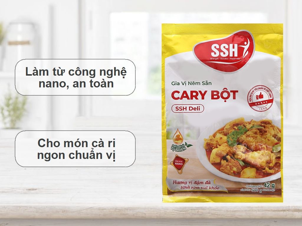 Gia vị nêm sẵn cary bột SSH Deli gói 42g Bách hóa XANH