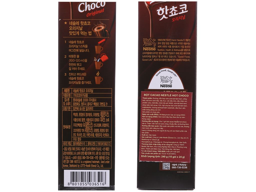 Bột ca cao Hot Choco Nestlé 240g giá tốt tại Bách hoá XANH