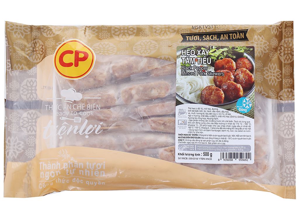 Thịt heo xay tẩm tiêu CP gói 500g giá tốt tại Bách hoá XANH