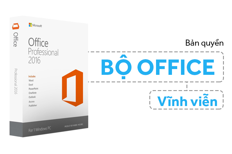 Office Pro 2016 Windows vĩnh viễn 1 PC All Languages (269-16808)