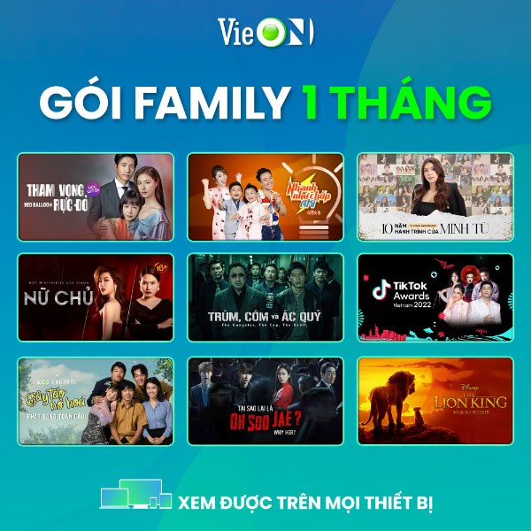 VieON VIP HBO Go 01 tháng chính hãng