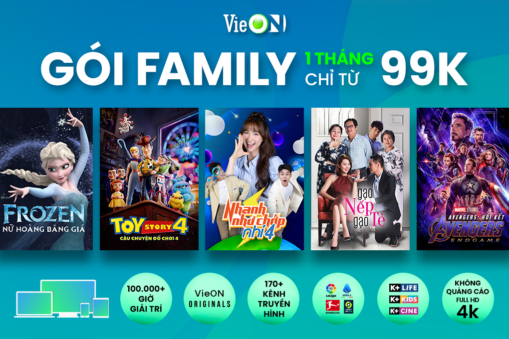 VieON Family 01 tháng chính hãng