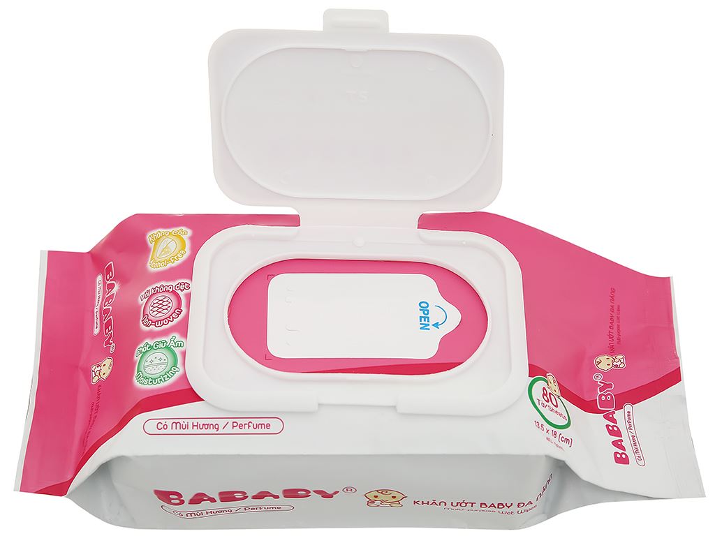 Khăn ướt em bé Bababy gói 80 miếng giá tốt tại Bách hoá XANH