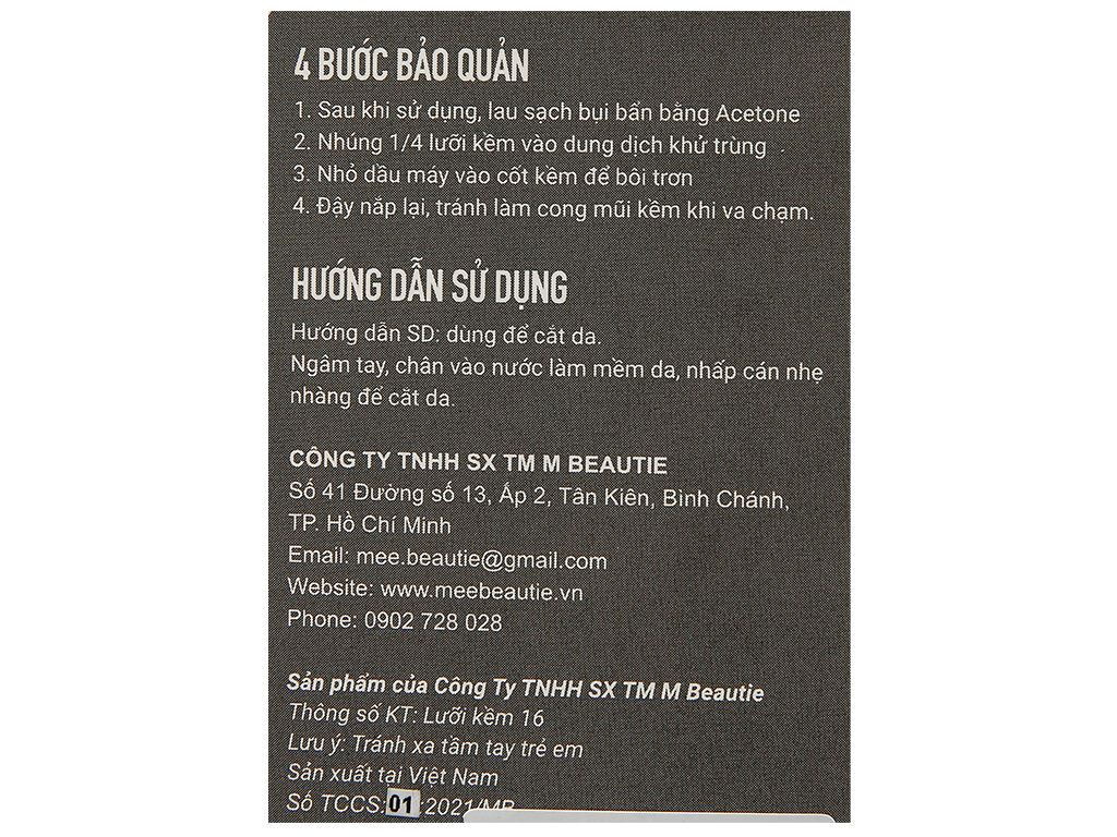 Kềm cắt da cao cấp Mee Beautie M-01 tại Bách Hoá XANH