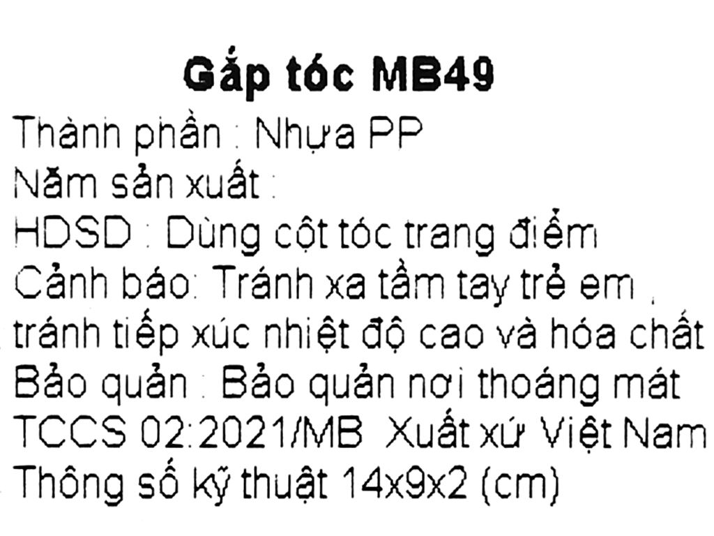 Gắp tóc Mee Beautie MB49 chính hãng có bán tại Bách hóa XANH