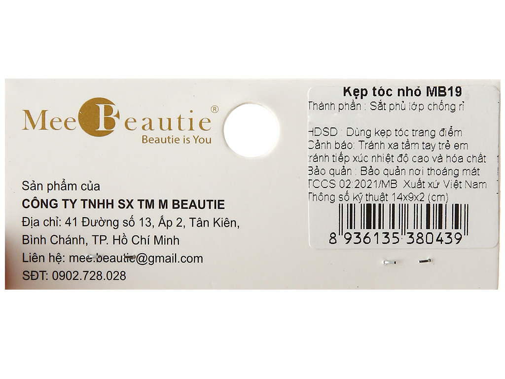 Kẹp tóc nhỏ Mee Beautie MB19 hàng chính hãng ở Bách hóa XANH