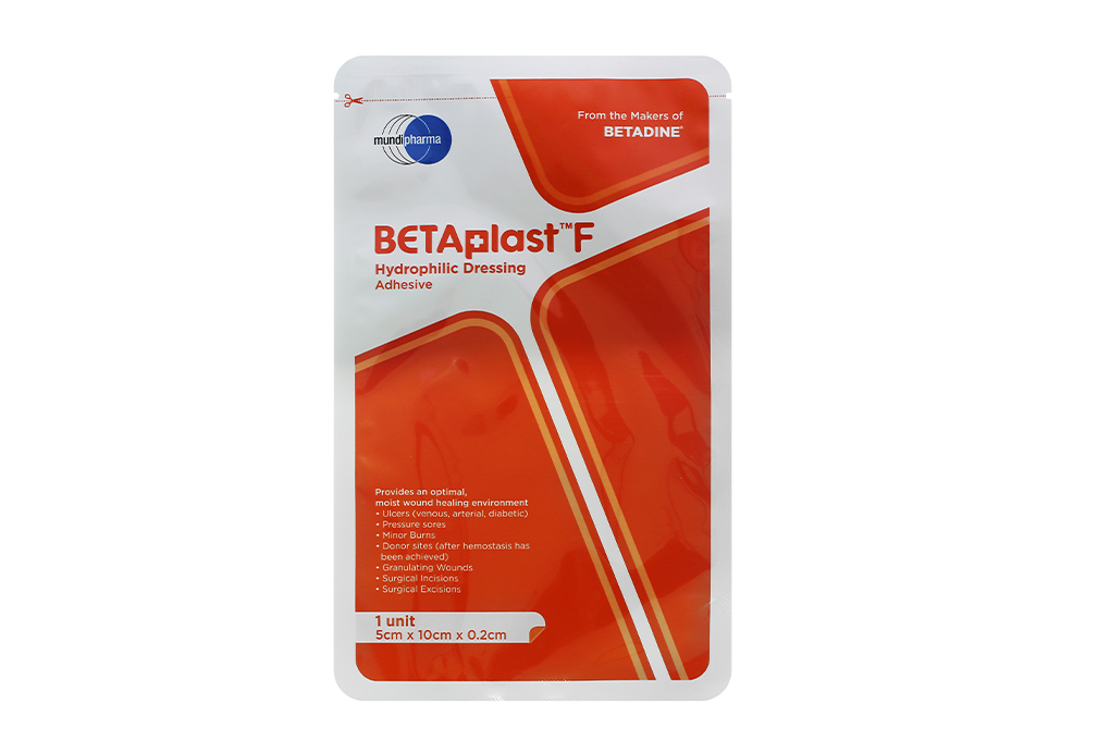 Băng vết thương Betaplast F thấm hút dịch vừa đến nhiều (5 x 10 x 0.2cm ...
