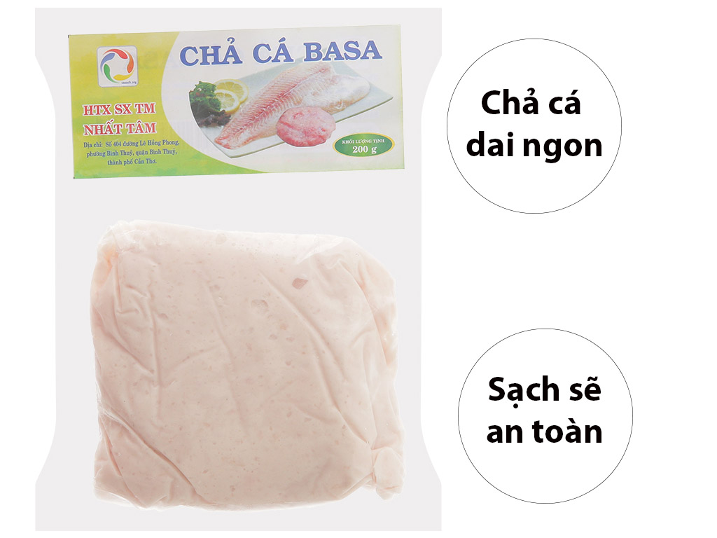 Chả cá basa tươi gói 200g giá rẻ tại Bách hoá XANH