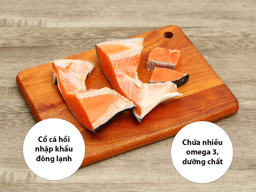 Cổ cá hồi tươi túi 500g giá rẻ tại Bách hoá XANH