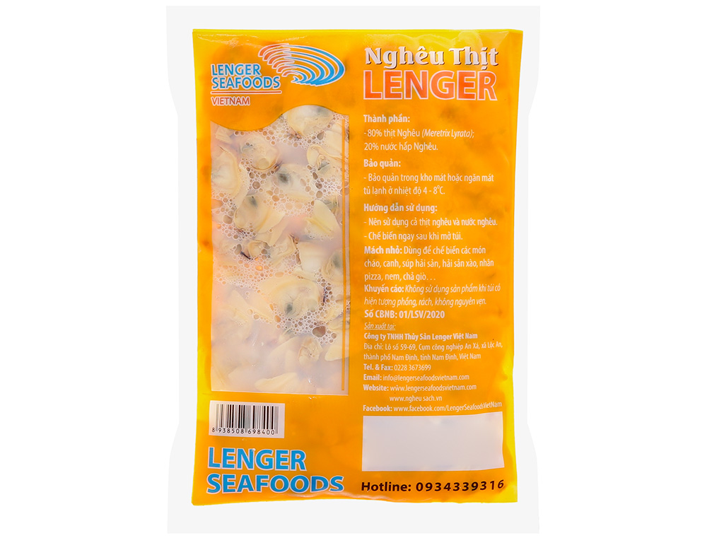 Nghêu thịt Lenger gói 200g giá rẻ tại Bách hoá XANH