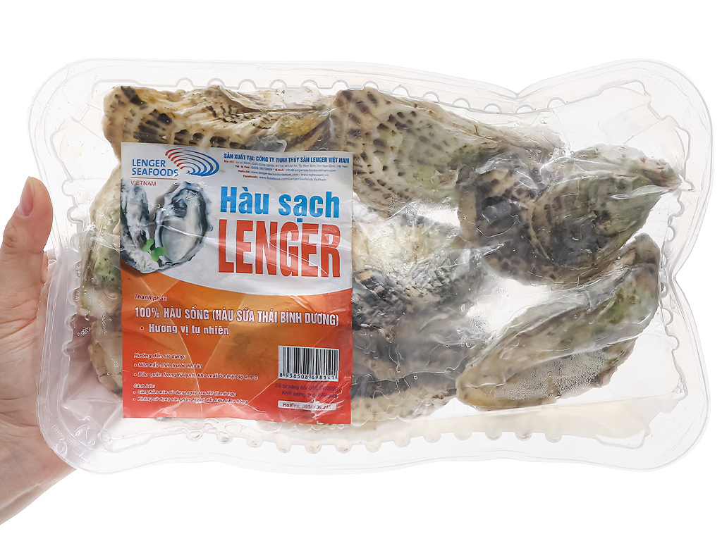 Hàu sạch Lenger khay 600g (8 - 10 con) tại Bách hoá XANH
