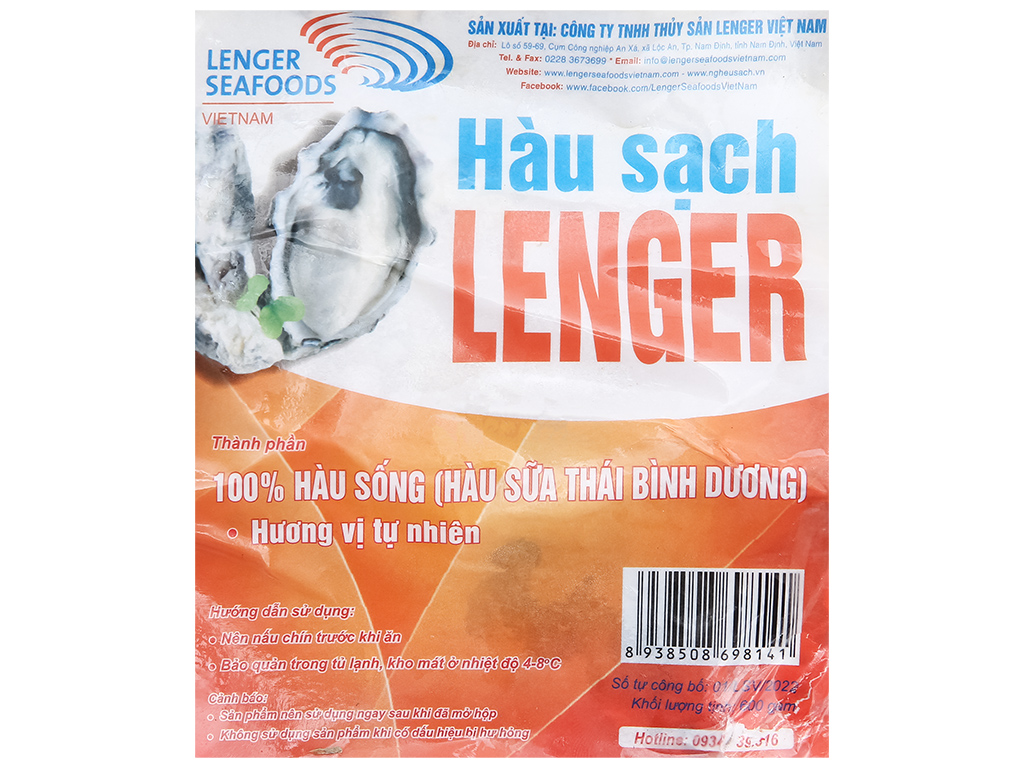 Hàu sạch Lenger khay 600g (8 - 10 con) tại Bách hoá XANH