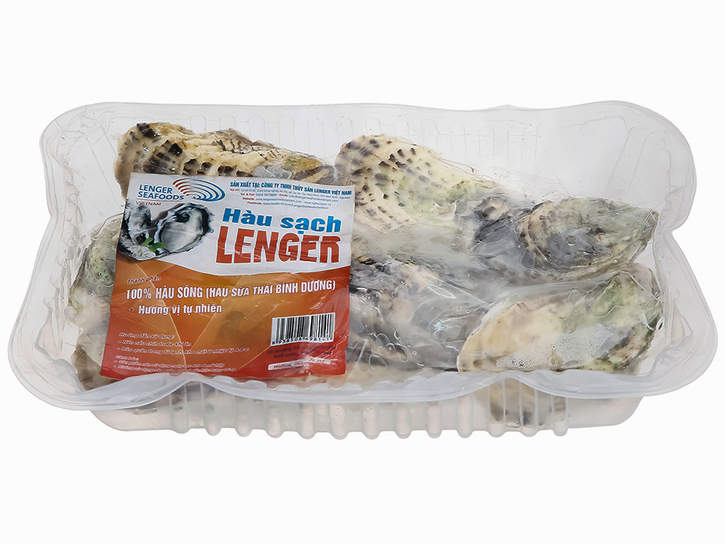 Hàu sạch Lenger khay 600g (8 - 10 con) tại Bách hoá XANH