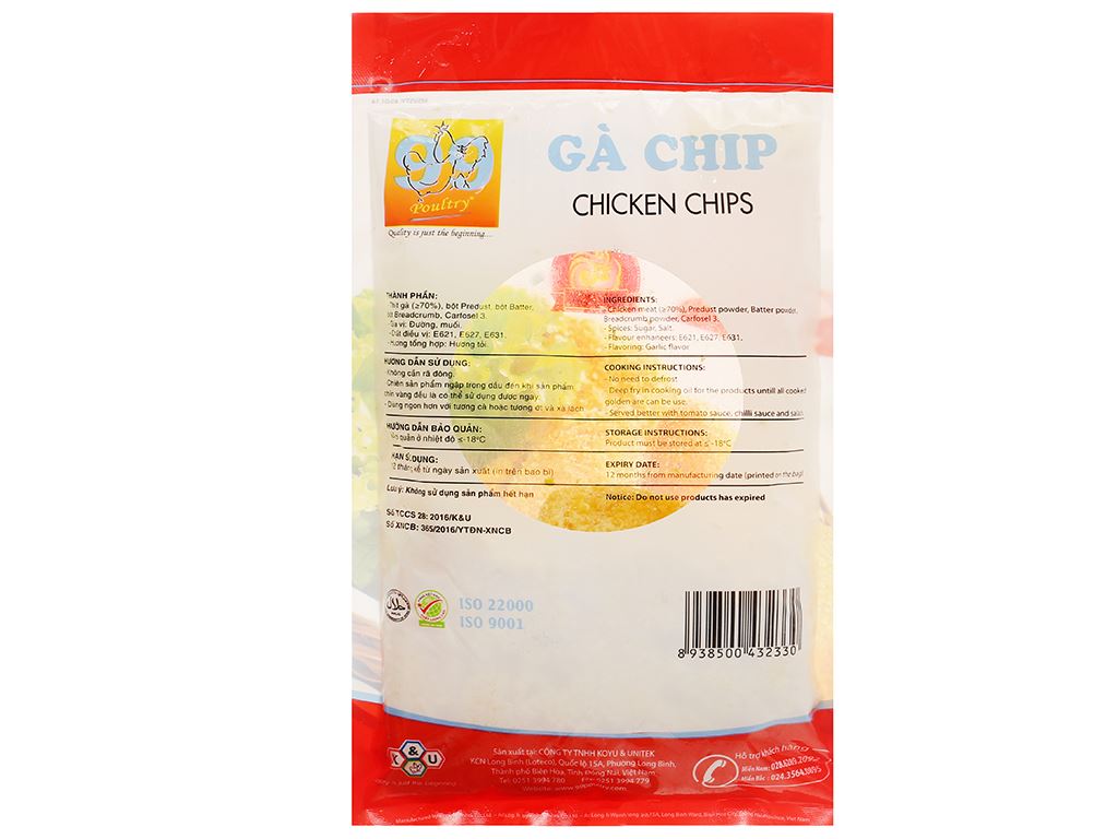 Gà rán viên Chip 99 Poultry 500g giá tốt tại Bách hoá XANH