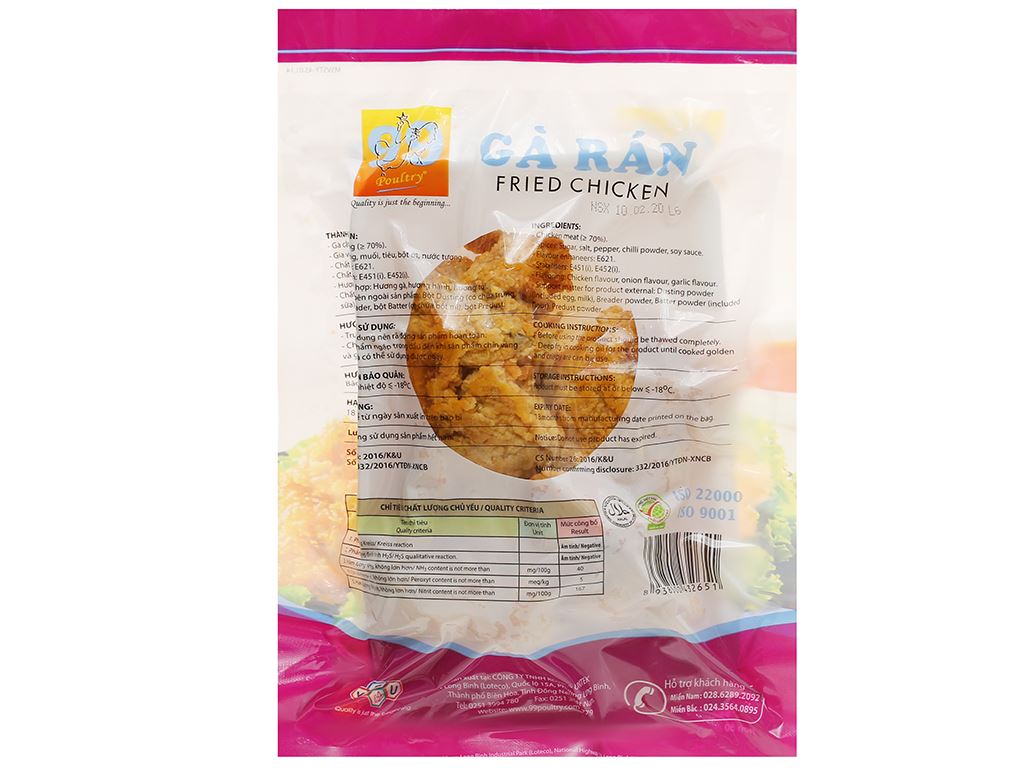 Gà rán cắt miếng 99 Poultry 500g giá tốt tại Bách hoá XANH